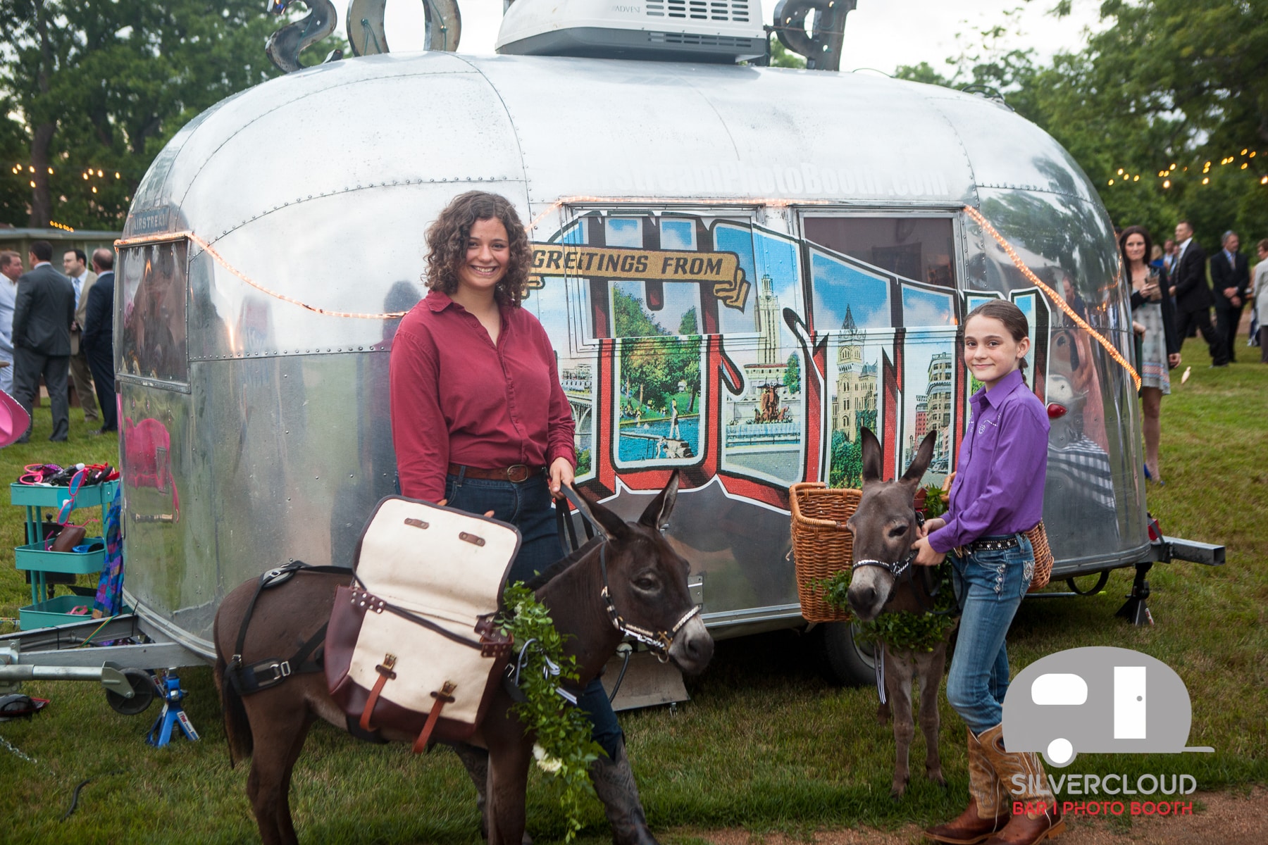 Silvercloud Photo Booth Trailer at Pecan Springs Ranch Wedding